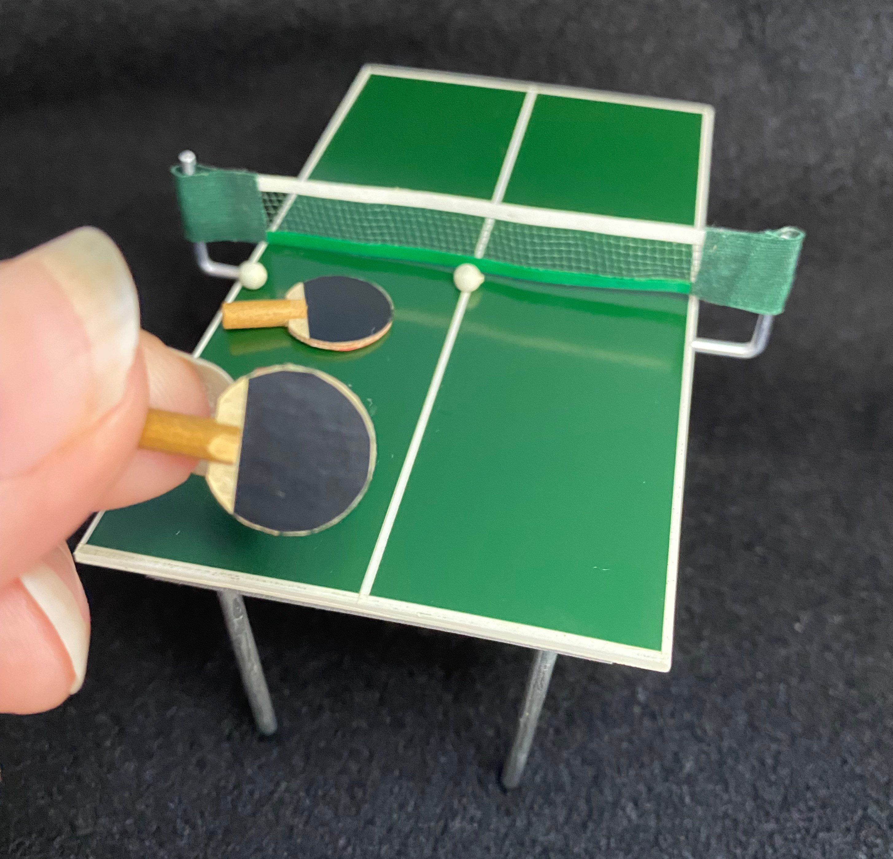 1/24 Scale Miniature Ping Pong Table With 2 Balls and 2 | Etsy