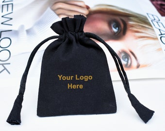 100 Custom Satin Drawstring Bag Jewelry Package With Logo - Etsy