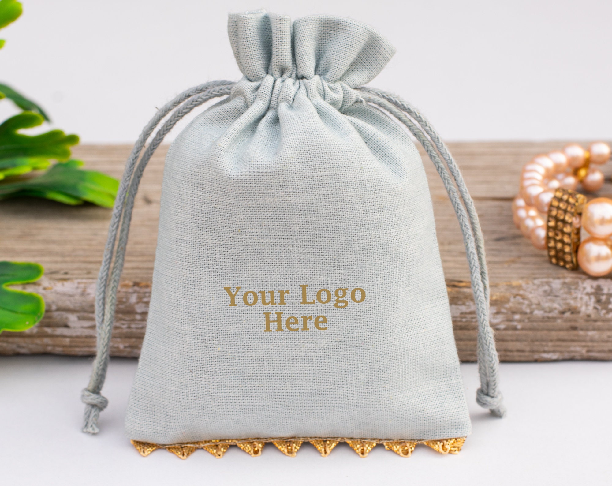 100 Gray Cotton Drawstring Pouch Custom Jewelry Packaging - Etsy