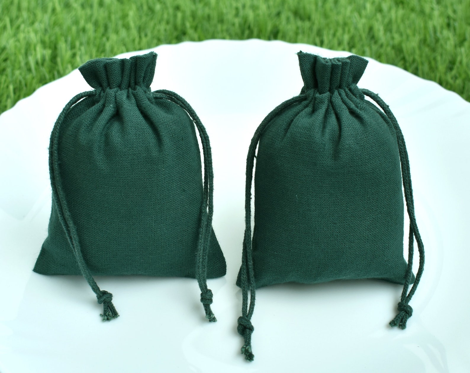 100 Personalized Green Color Pouch With Drawstring for Jewelry - Etsy