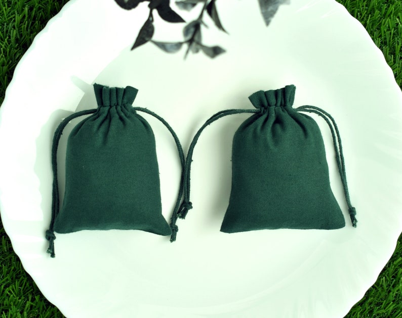100 Personalized Green Color Pouch With Drawstring For Jewelry | Etsy