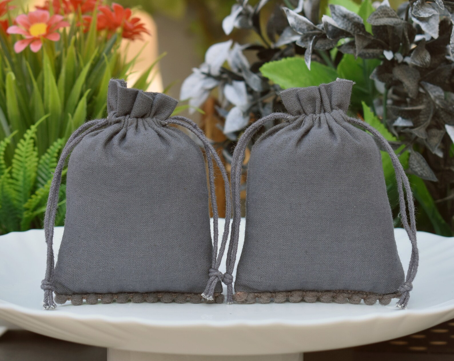 100 Gray Drawstring Pouch Small Jewelry Packaging Pouch Bags | Etsy