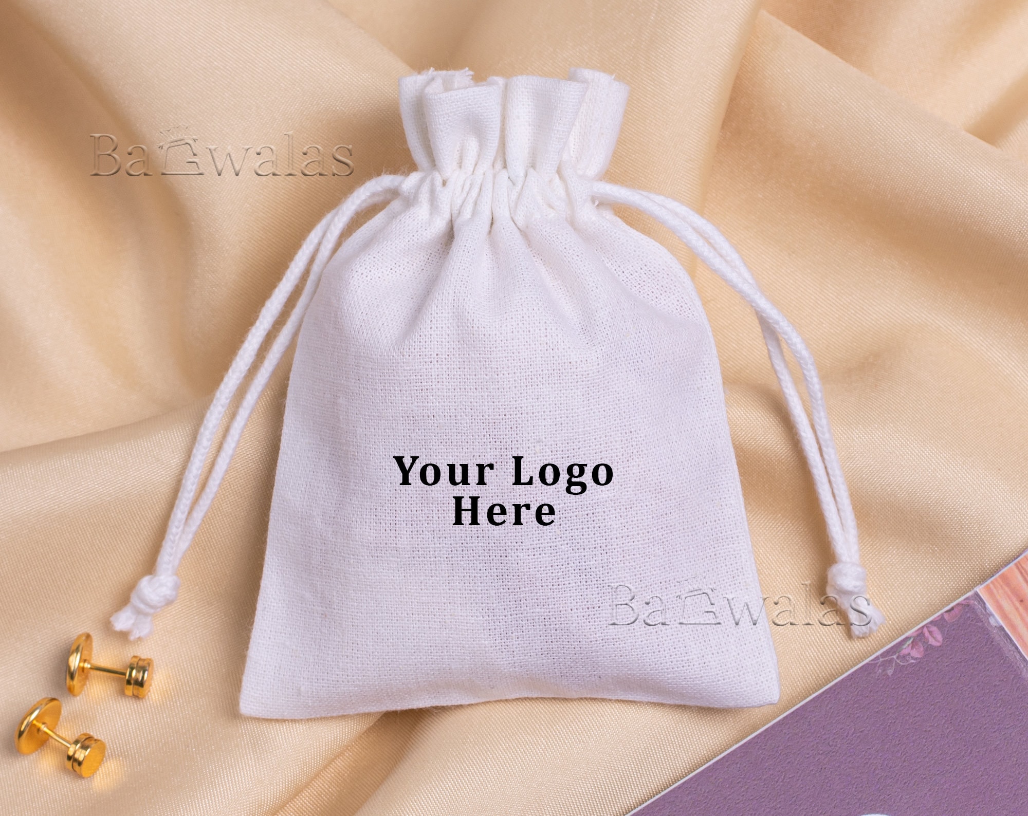 100 Custom Cotton Drawstring Pouch Jewelry Packaging Cotton - Etsy