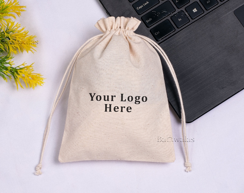 100 Organic Cotton Drawstring Bag Personalized Jewelry - Etsy