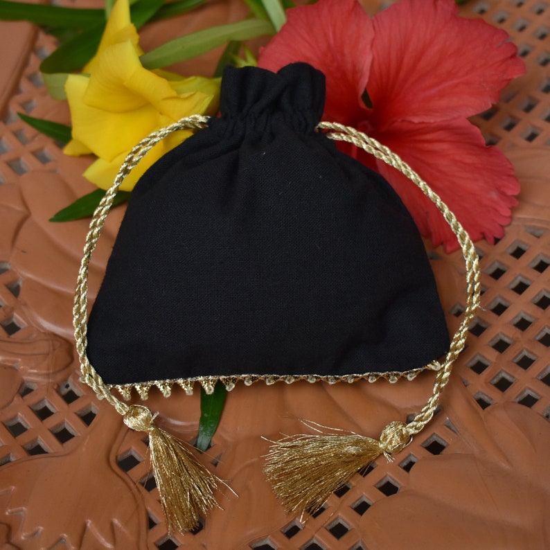 100 Black Drawstring Pouch Personalised Pouch Small Cotton - Etsy