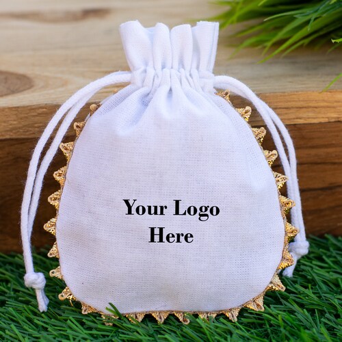 50 Custom Linen Drawstring Bag Personalized Drawstring Pouch | Etsy