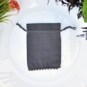 100 Gray Drawstring Pouch Small Jewelry Packaging Pouch Bags ...