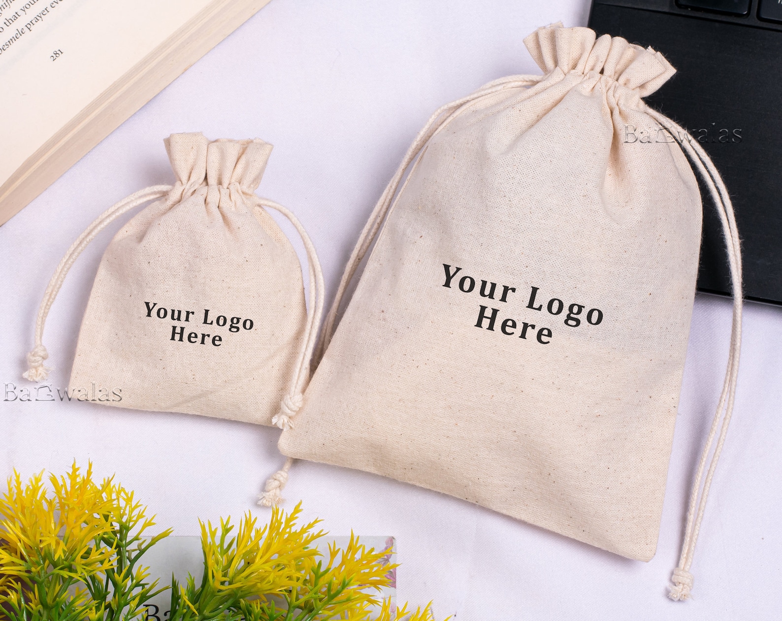 100 Organic Cotton Drawstring Bag Personalized Jewelry - Etsy