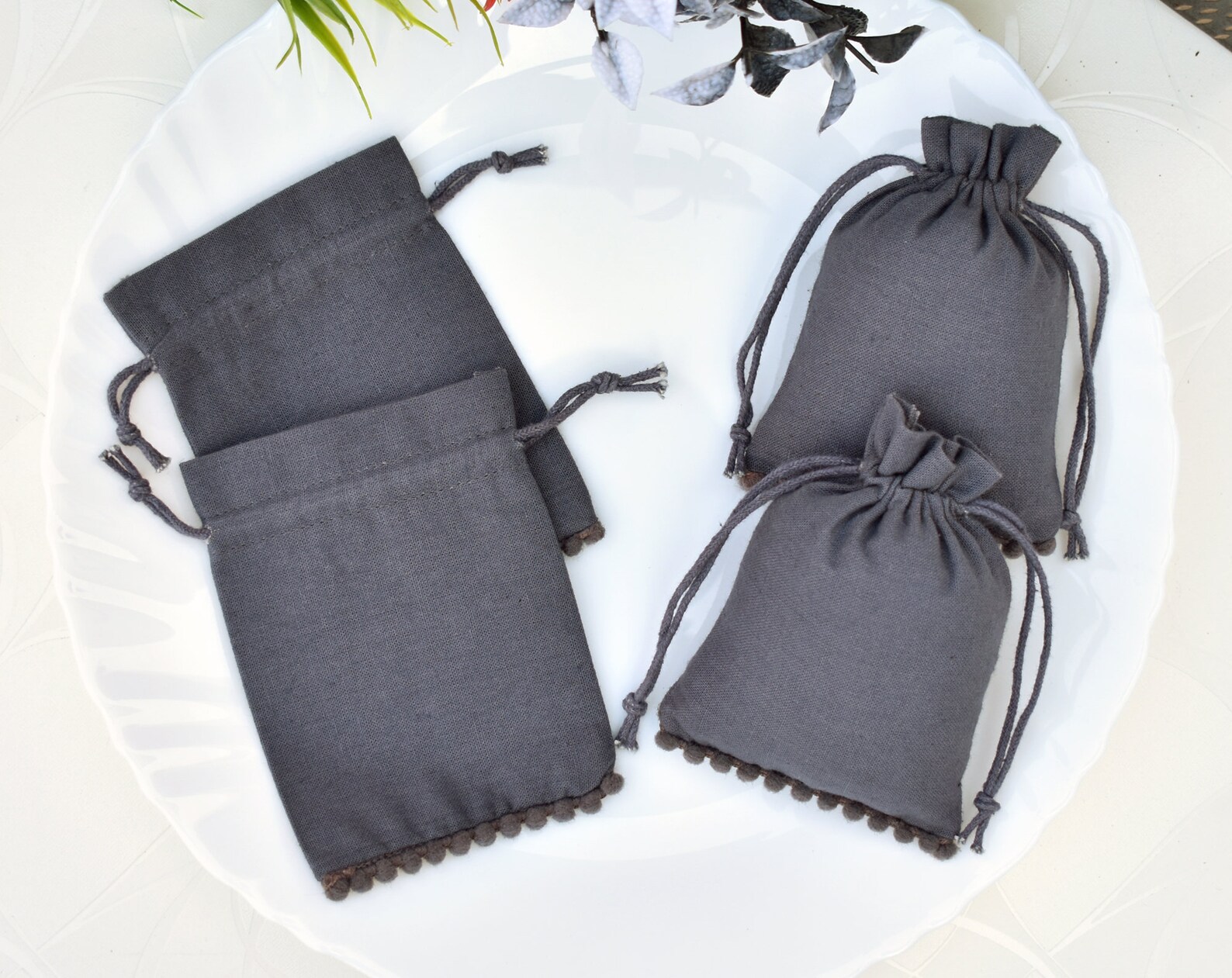 100 Gray Drawstring Pouch Small Jewelry Packaging Pouch Bags | Etsy