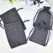100 Gray Drawstring Pouch Small Jewelry Packaging Pouch Bags ...