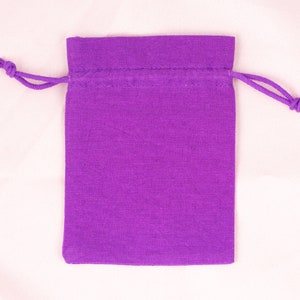 100 Purple Custom Drawstring Bags, Jewelry Gift Packaging Pouch ...