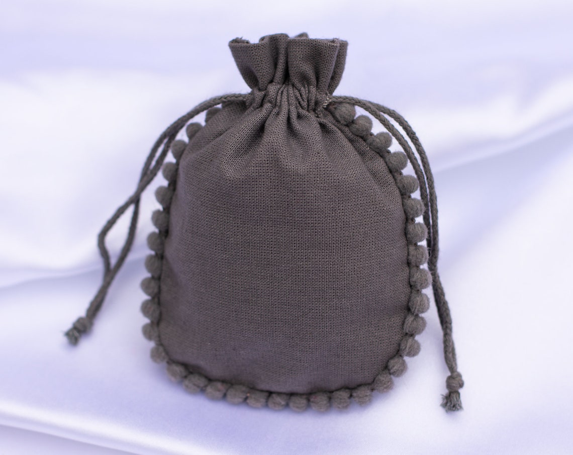 100 Gray Custom Jewelry Package Pouch Personalized Gift Drawstring ...