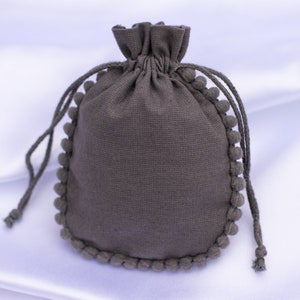 100 Gray Custom Jewelry Package Pouch Personalized Gift Drawstring ...
