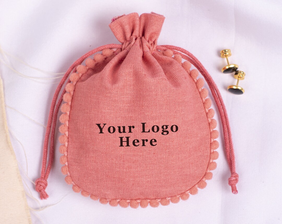 100 Custom Cotton Drawstring Bag Jewelry Packaging Pouch With Logo - Etsy