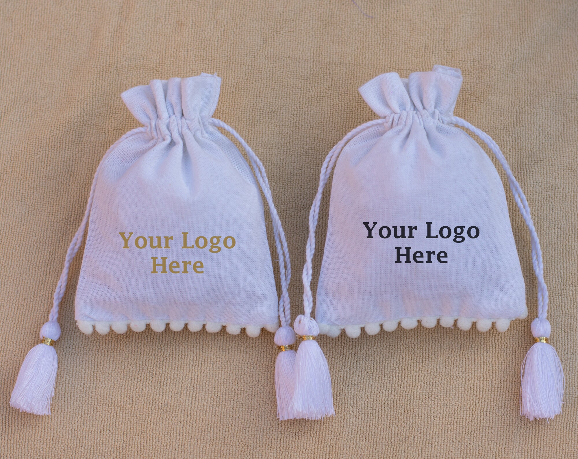 100 Designer White Custom Jewelry Packaging Pouch Bags - Etsy