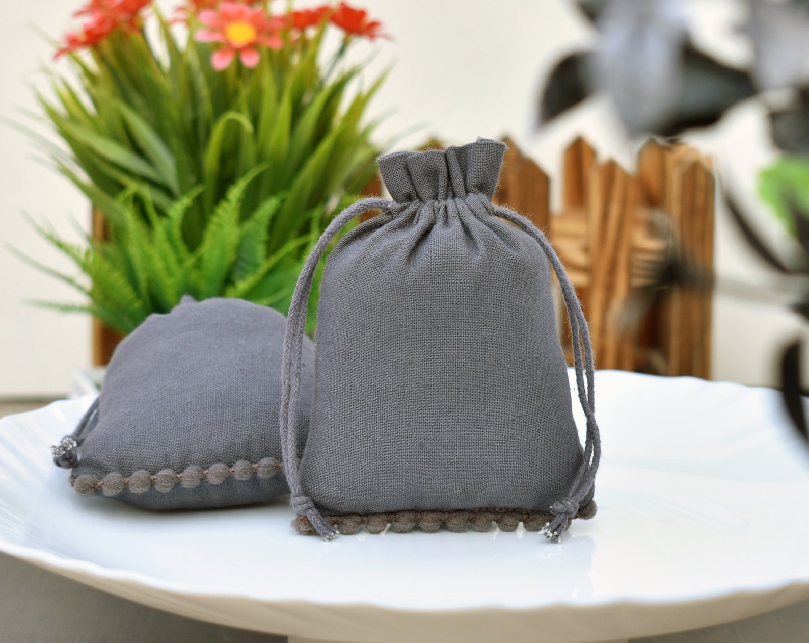 100 Gray Drawstring Pouch Small Jewelry Packaging Pouch Bags | Etsy