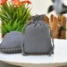 100 Gray Drawstring Pouch Small Jewelry Packaging Pouch Bags ...
