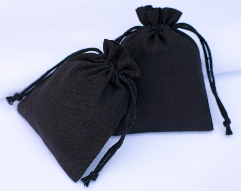 100 Black Drawstring Pouch With Personalized Logo Jewelry | Etsy