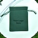 100 Personalized Green Color Pouch With Drawstring for Jewelry ...