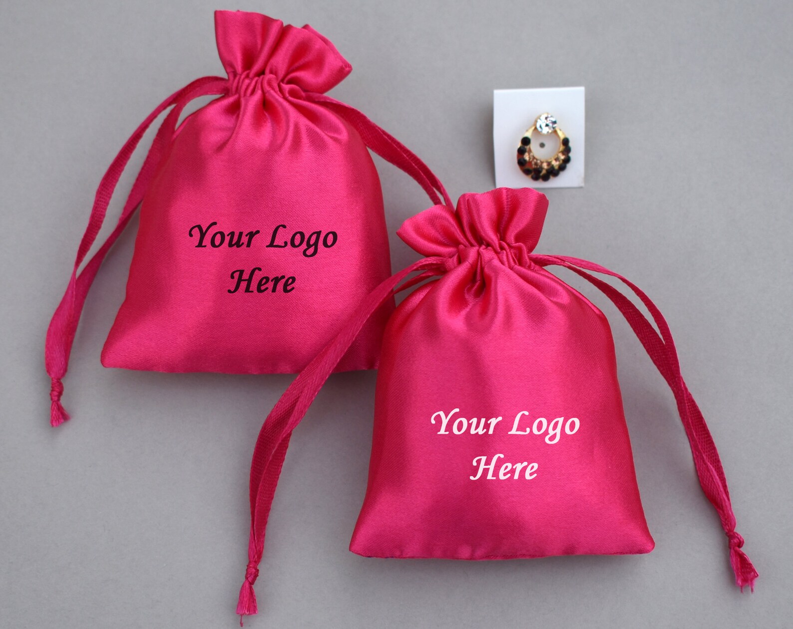 100 Satin Pink Custom Jewelry Package Wedding Favor - Etsy