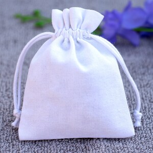 100 White Jewelry Bag Small Drawstring Bag With Logo Dust - Etsy