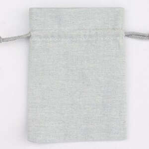 100 Gray Personalized Drawstring Pouch Custom Jewelry Packaging Wedding ...