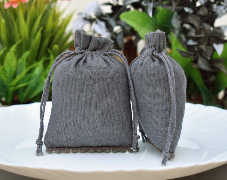 100 Gray Drawstring Pouch Small Jewelry Packaging Pouch Bags | Etsy