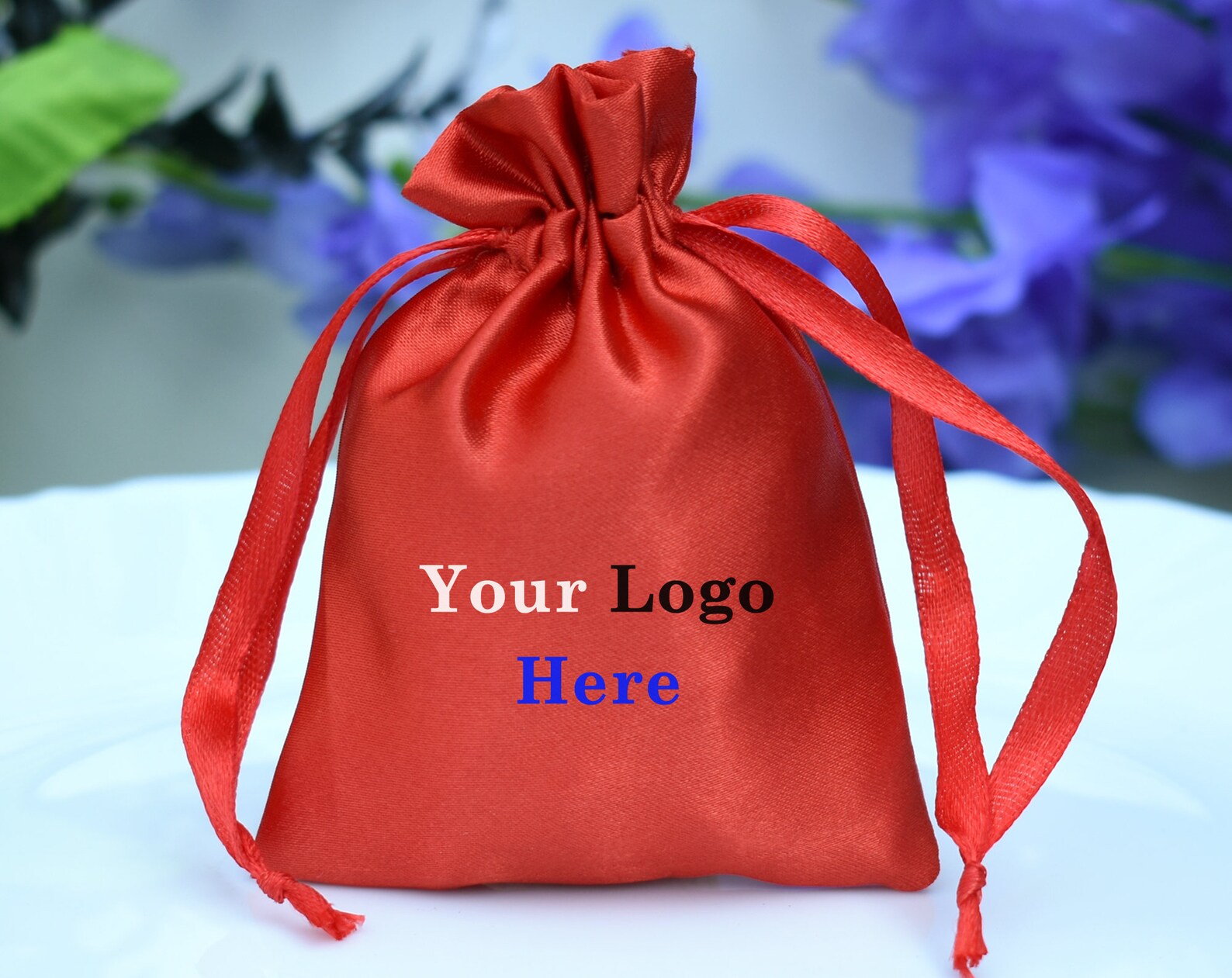 100 Custom Satin Drawstring Bag Jewelry Package With Logo - Etsy