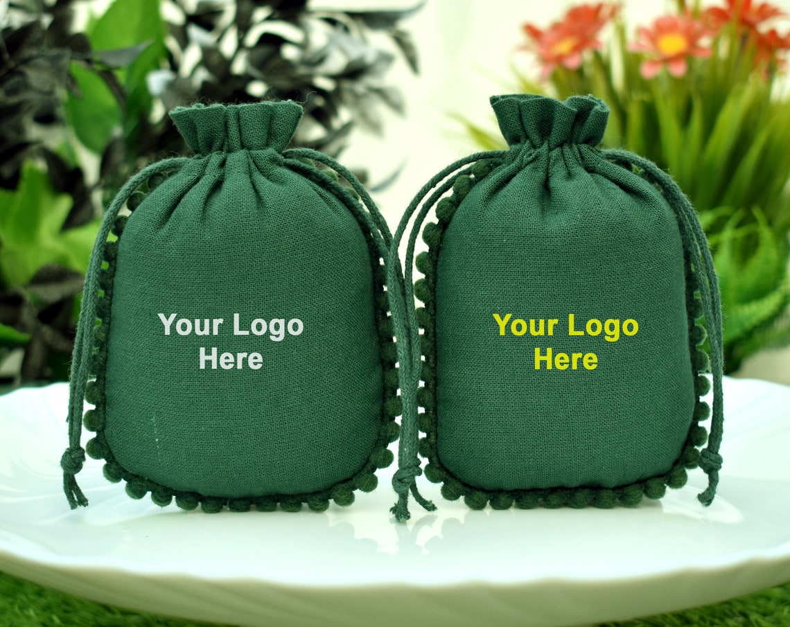 100 Green Jewelry Packaging Eco Friendly Drawstring Pouch With | Etsy