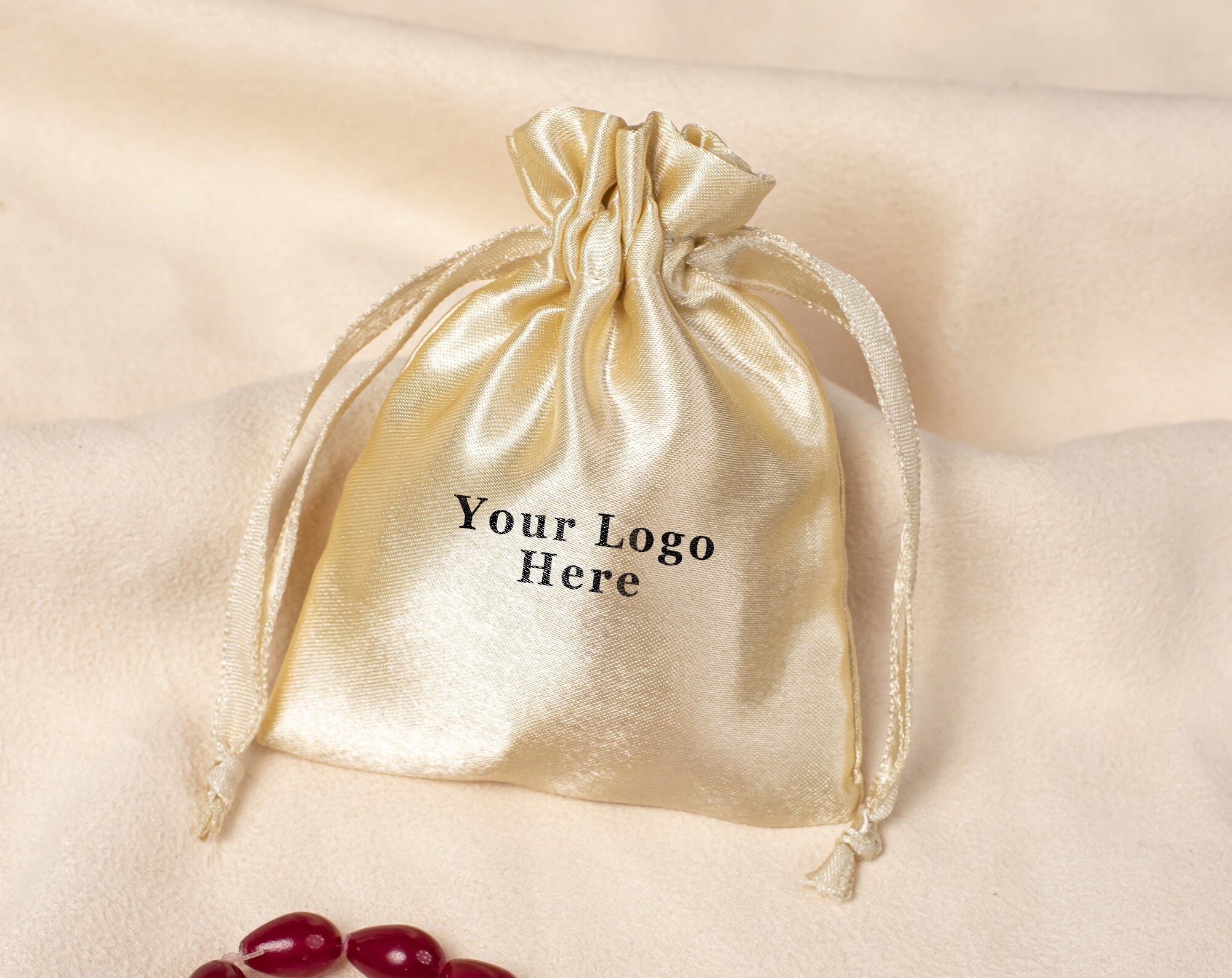 100 Satin Drawstring Bags Custom Jewelry Packaging Logo Bags - Etsy