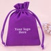 100 Purple Custom Drawstring Bags, Jewelry Gift Packaging Pouch ...