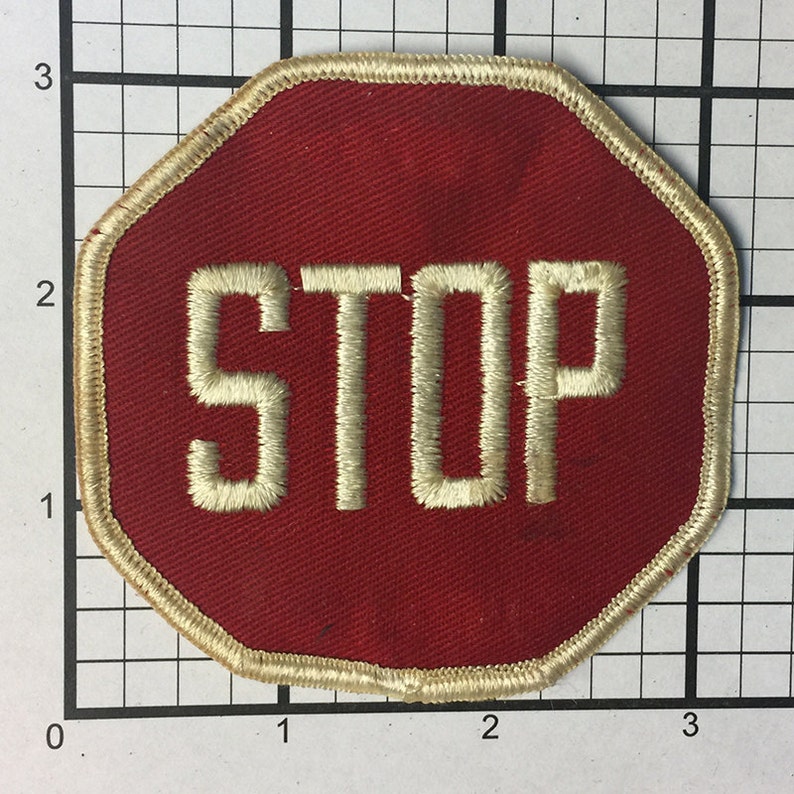 Vintage 1970s Stop Sign Patch: Never Sold, Rare Find - Etsy