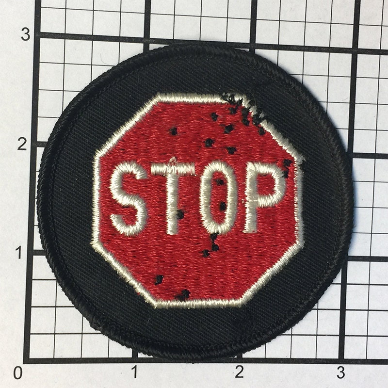 Vintage 1970's Buckshot Stop Sign Patch Never Sold and - Etsy