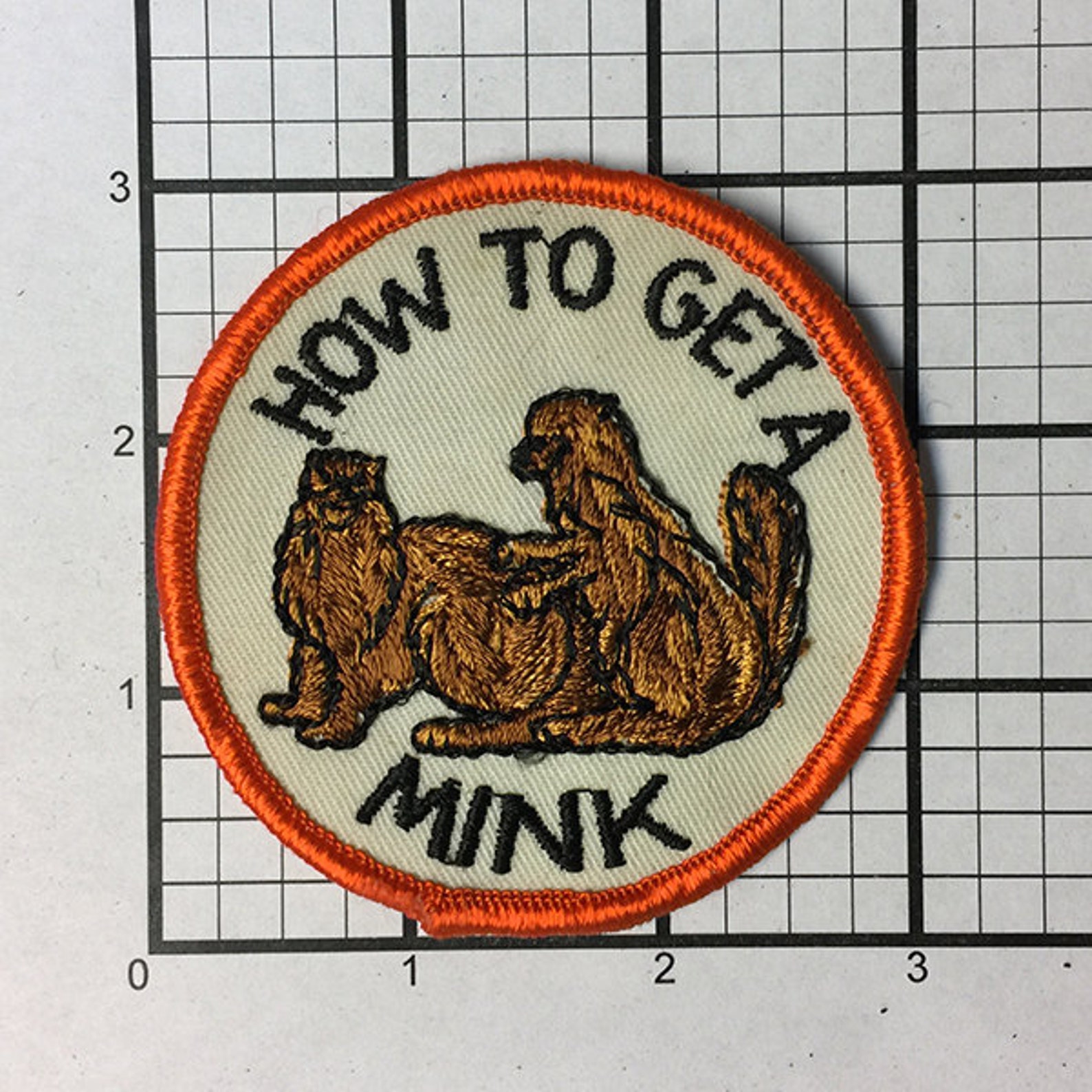 Vintage 1970s "how to Get a Mink" Patch - Etsy