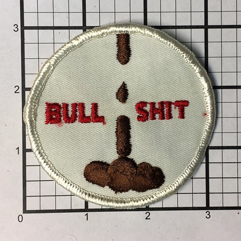 Vintage 1970's Bull Shit Patch Never Sold and Stored Away - Etsy