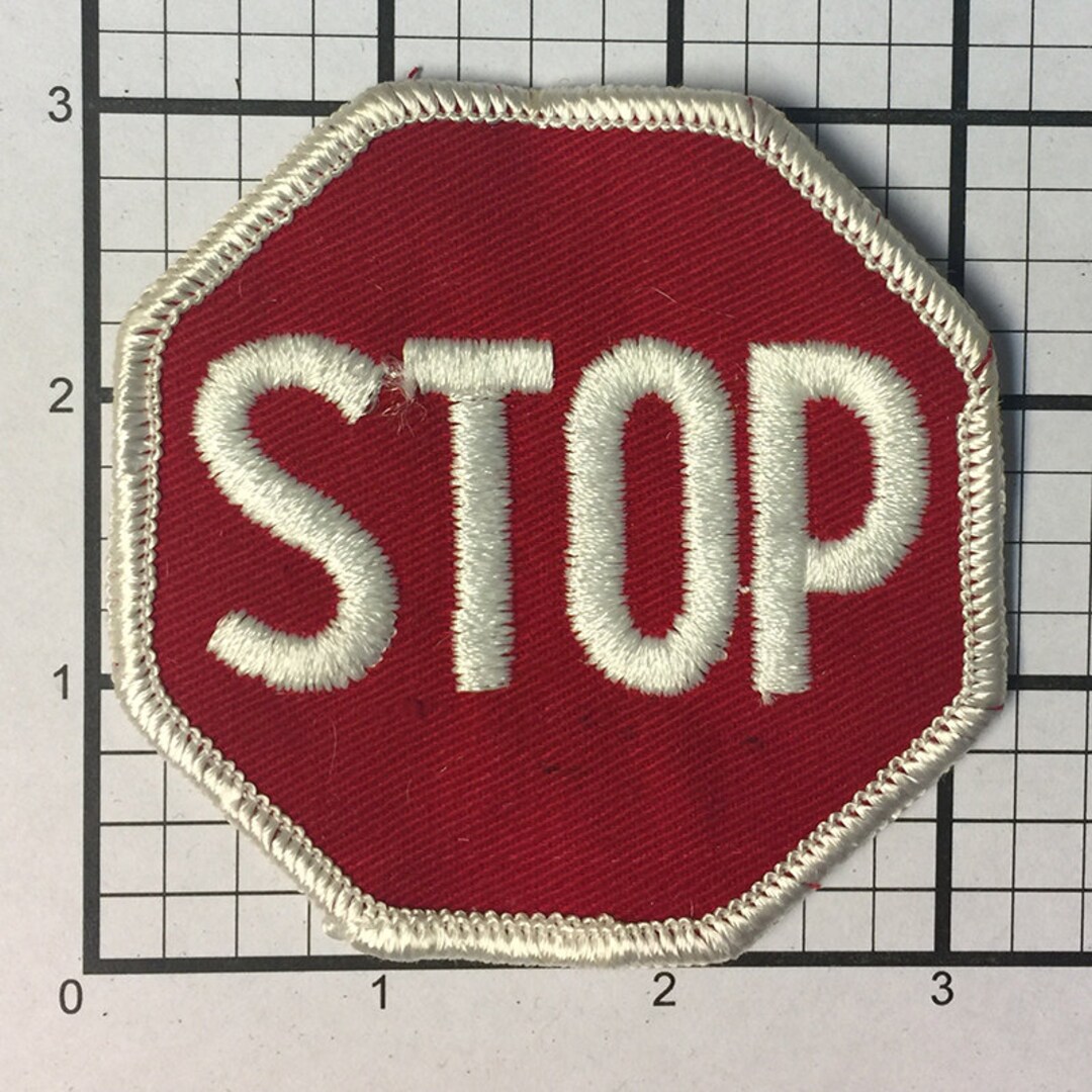 Vintage 1970s Stop Sign Patch: Never Sold, Rare Find - Etsy