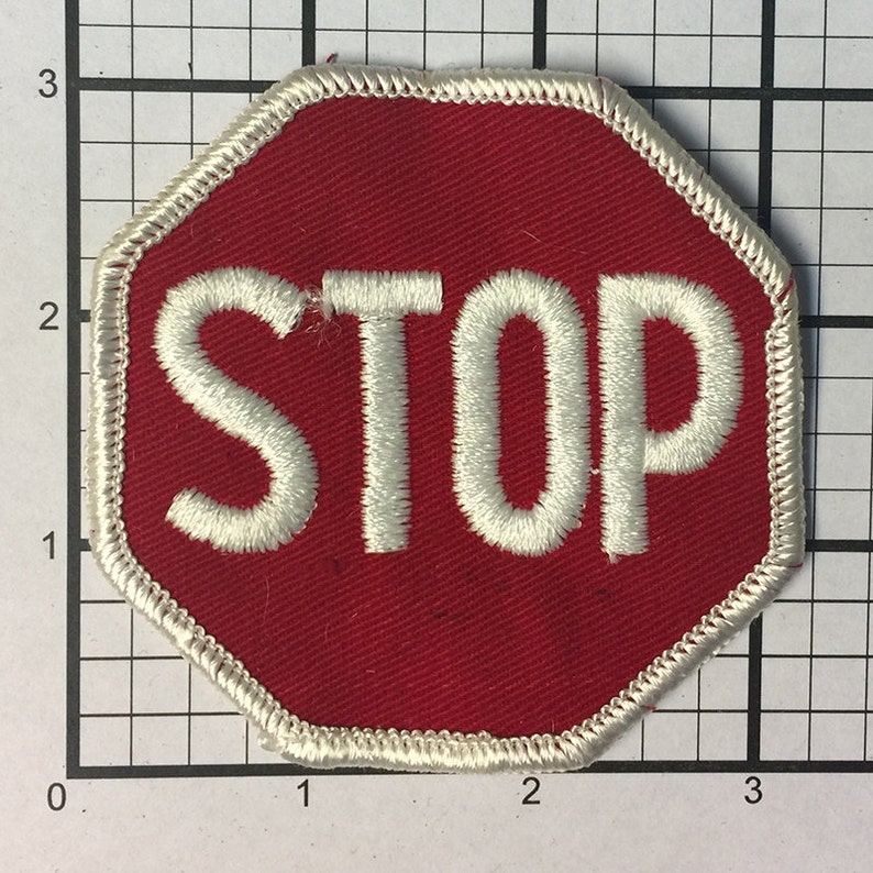 Vintage 1970's Stop Sign patch never sold and stored away | Etsy