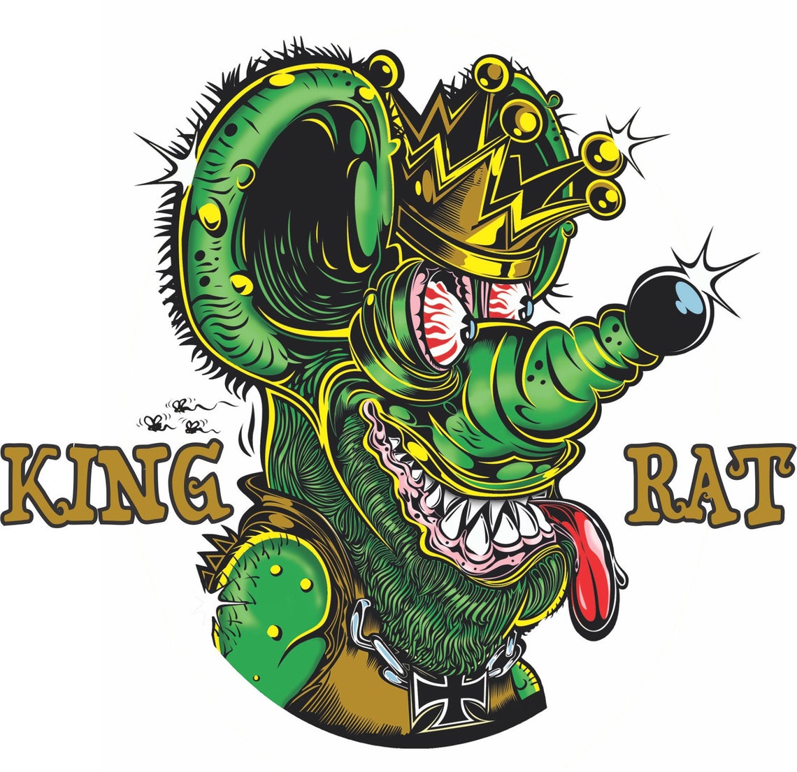 Rat's Hole King Rat Big Daddy Rat Fink Full Color UV | Etsy