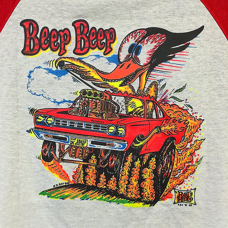 1968 Rats Hole Beep Beep Roadrunner Baseball T-shirt: Very RARE Design ...