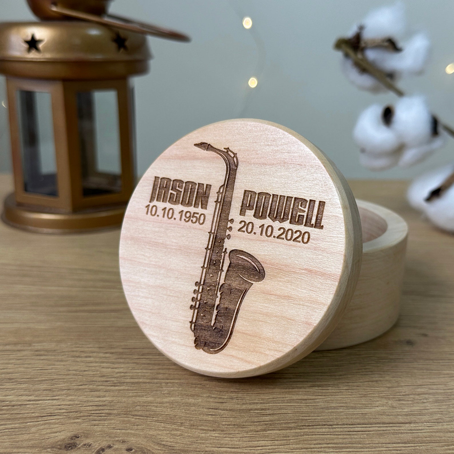 Music Lover Urn for Human Ashes Wooden Keepsace Musicsan Cremation Box ...