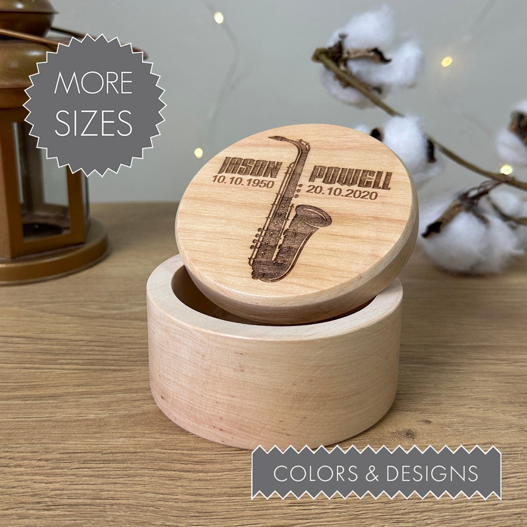 Music Lover Urn for Human Ashes Wooden Keepsace Musicsan Cremation Box ...