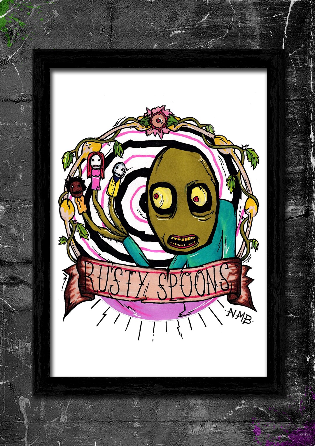 Rusty Spoons - A6/A5/A4/A3 Signed Art Print (inspired by Salad Fingers ...