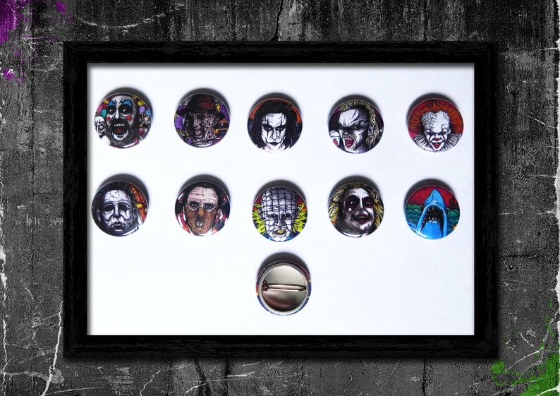 Horror Badge Set 10 X 25mm Badges inspired by Various - Etsy