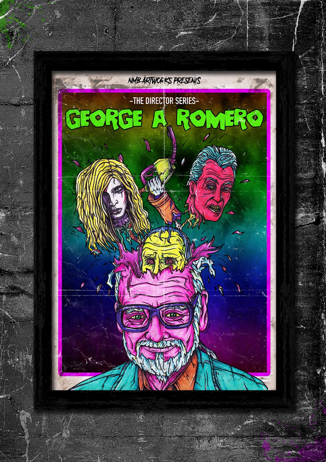 The Director Series - George A Romero Colour Poster - A6/A5/A4/A3 ...