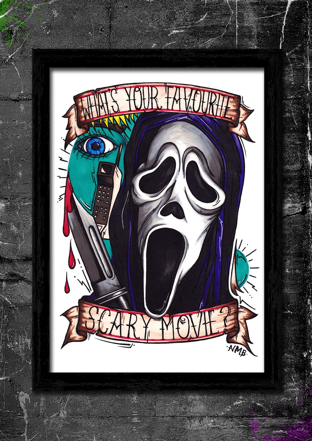 What's Your Favourite Scary Movie DIGITAL Art Print inspired by Scream ...