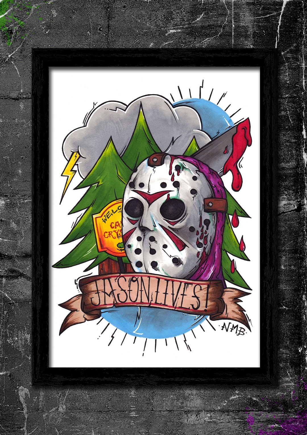 Jason Lives! - DIGITAL Art Print (inspired by Friday 13th) - Etsy UK