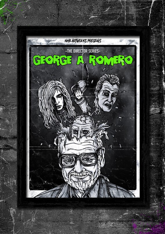 George Romero framed print Digital Prints Art & Collectibles Prints ...