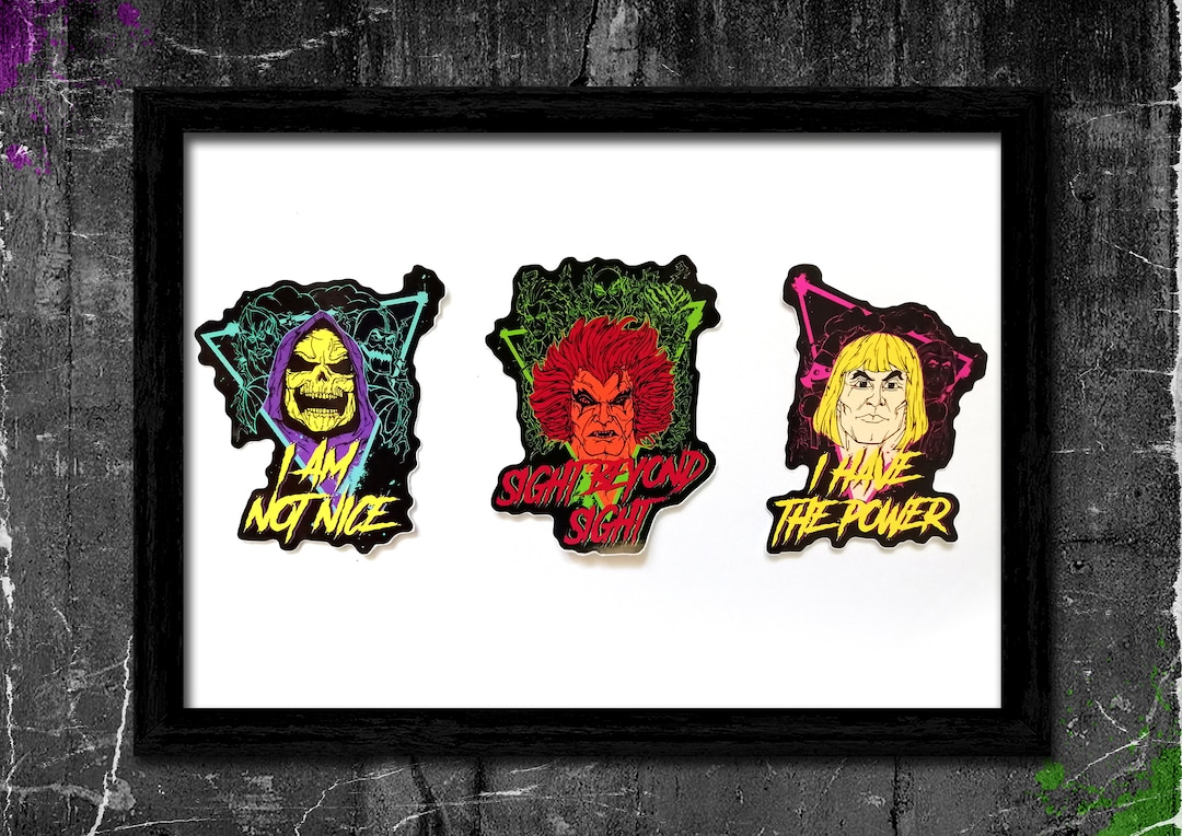 80s Cartoon Icons Vinyl Sticker Set (inspired by Various 80s Cartoon ...