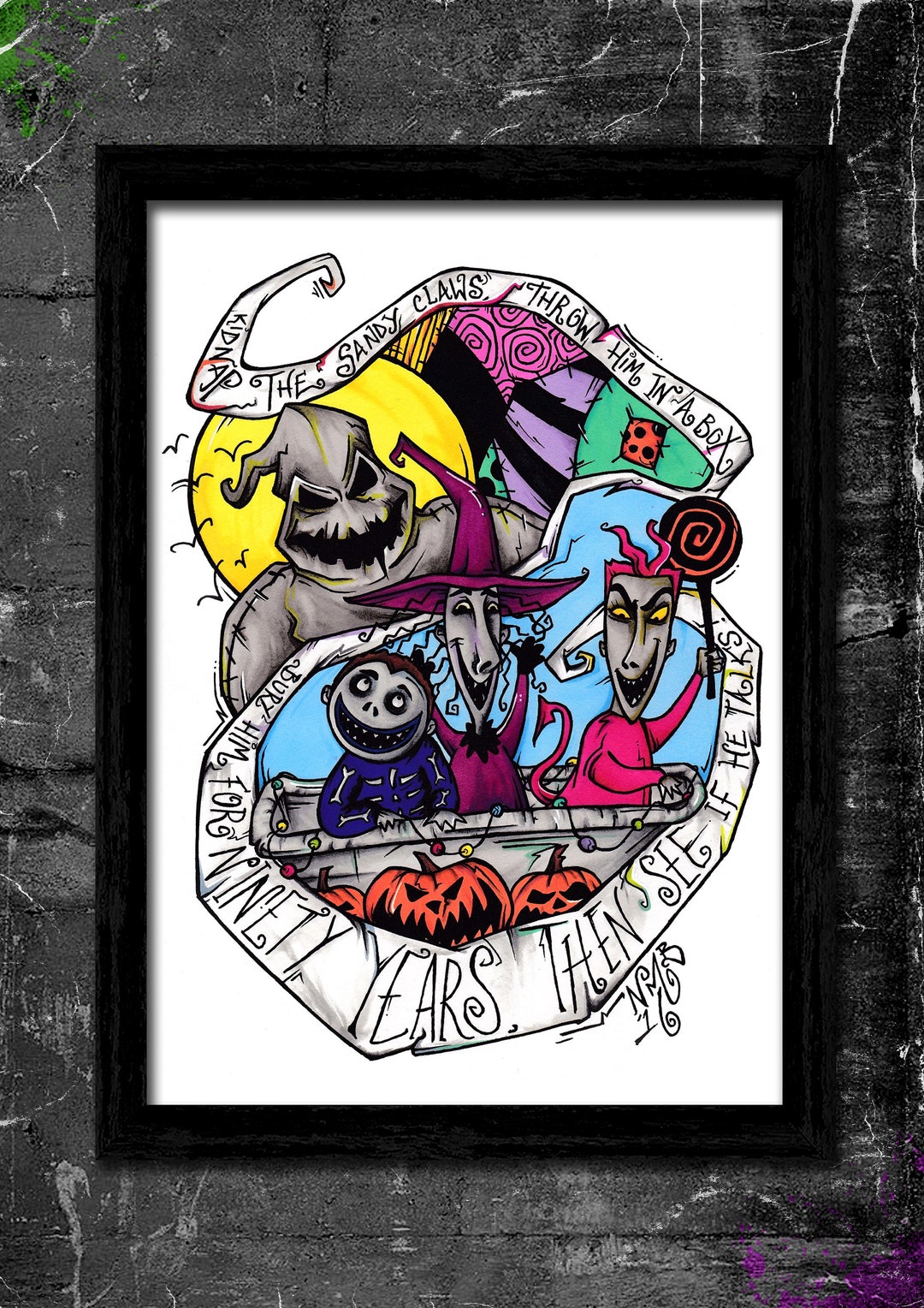 Kidnap the Sandy Claws DIGITAL Art Print inspired by Nightmare Before ...