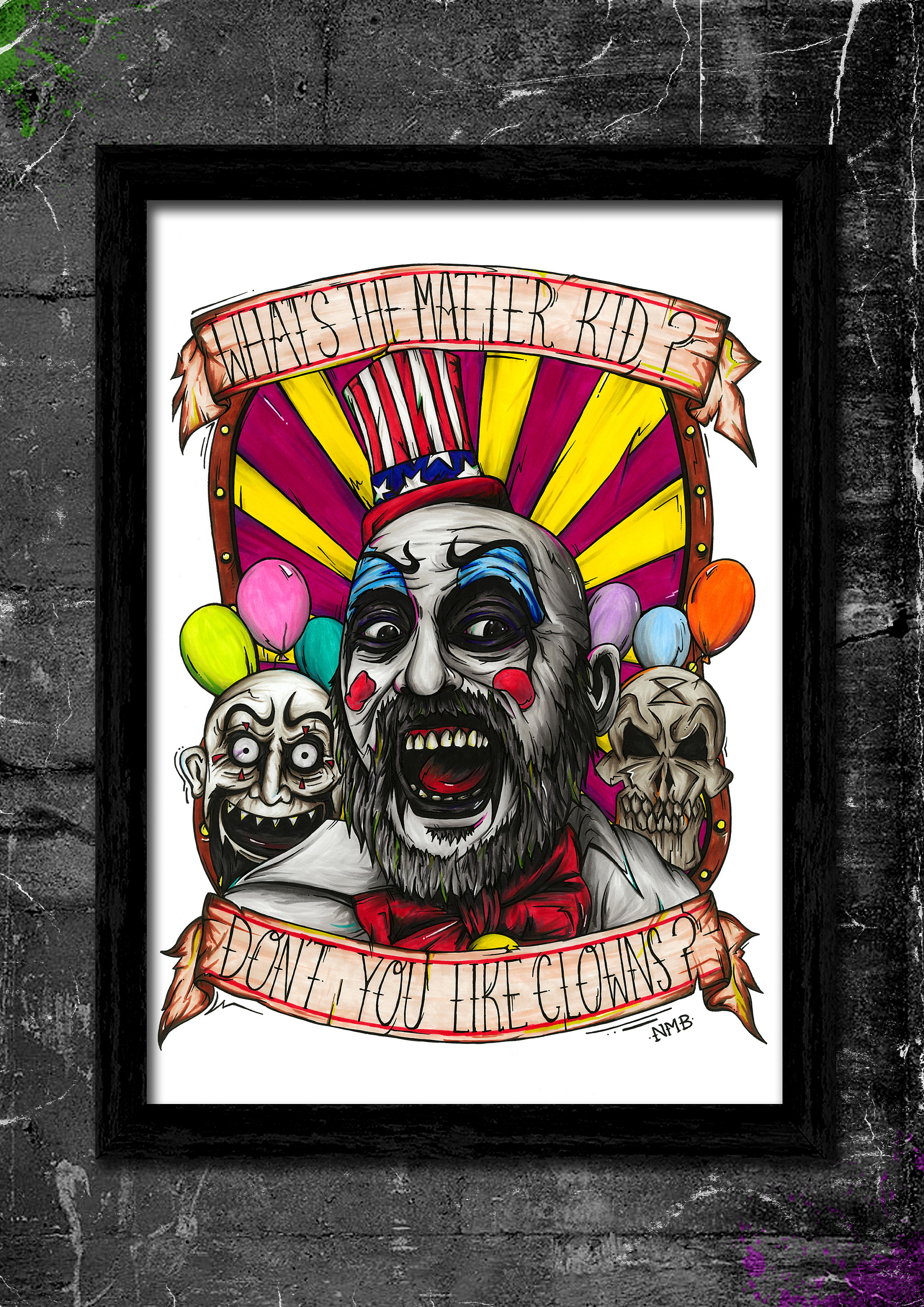 Don't You Like Clowns DIGITAL Art Print inspired by Captain Spaulding ...